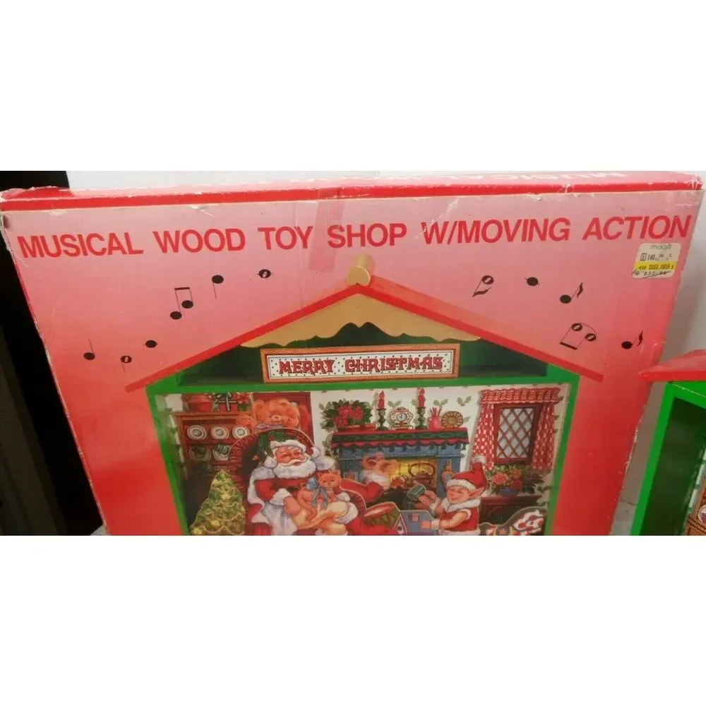 Unbranded | Holiday | Vintage 98s Macys Musical Wood Christmas Toy Shop ...